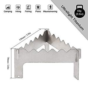 Lixada Ultralight Folding Titanium Pot Stand for Outdoor Camping Hiking Picnic Stove Alcohol Stove Rack