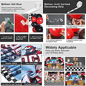 72 Pieces Motorcycle Party Decorations Dirt bike Motocross Backdrop Black And White Checkerboard Tablecloth with Balloons Extreme Motorcycle Theme Decor Set for Boy Girl Birthday Party Supplies