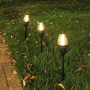Outdoor lights Solar Outdoor LED Home Decoration Light Villa Garden Light Outdoor Waterproof Lawn Garden Landscape Candle Light (Size : Solar candle lawn lights warm)