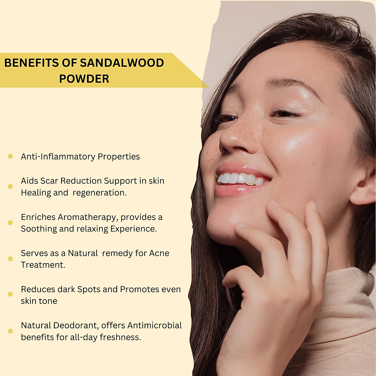 Herbs Botanica Chandan Organic Sandalwood Powder, 100 gm / 3.52 oz, Face Pack & Mask, Tilak, Auspicious Occasions, Natural Cleansing & Soothing Powder for Wrinkles