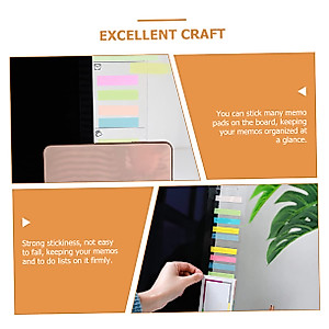 Tofficu Screen Side Memo Board for Computer Monitor Sticky Memo Holder Monitor Memo Pad Office Organizers Memo Boards Strong Adhesive