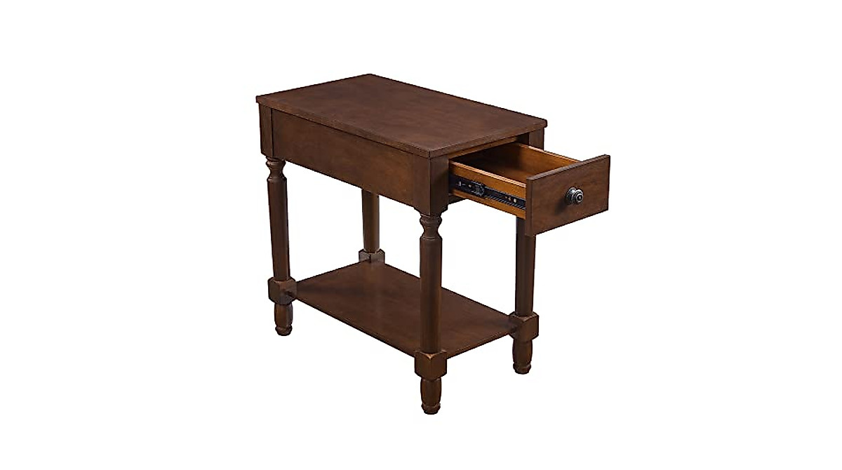Ball & Cast Dark Brown Wood End Table - Compact & Stylish