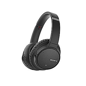 Sony Noise Cancelling Headphones WHCH700N: Wireless Bluetooth Over the Ear Headset with Mic for phone-call and Alexa voice control - Black