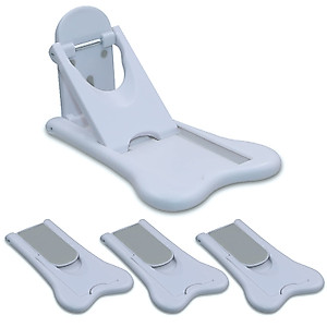 4 Pack Sliding Door Lock for Child Safety, Baby Proof Locks for Sliding Glass Doors, Closets, Patio Door, Window - Childproof Sliding Door Locks - No Screws or Drills