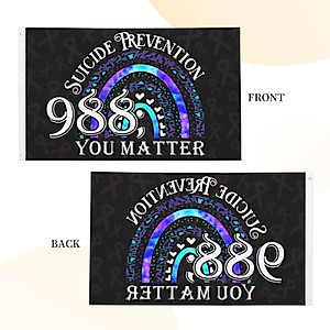 Suicide Awareness Flag 3x5 Double Sided Outdoor Flags Suicide Awareness Tapestry For Room Wall Art Gifts