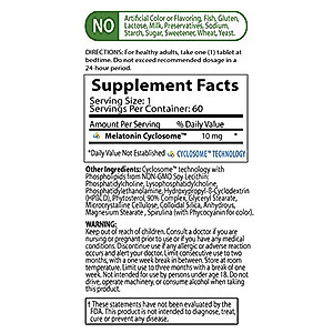 NATURE'S ESSENTIALS Melatonin 10mg (3mg Immediate Release & 7mg Extended Release) with Advanced Cyclosome Liposomal Delivery Technology - 60 Tablets
