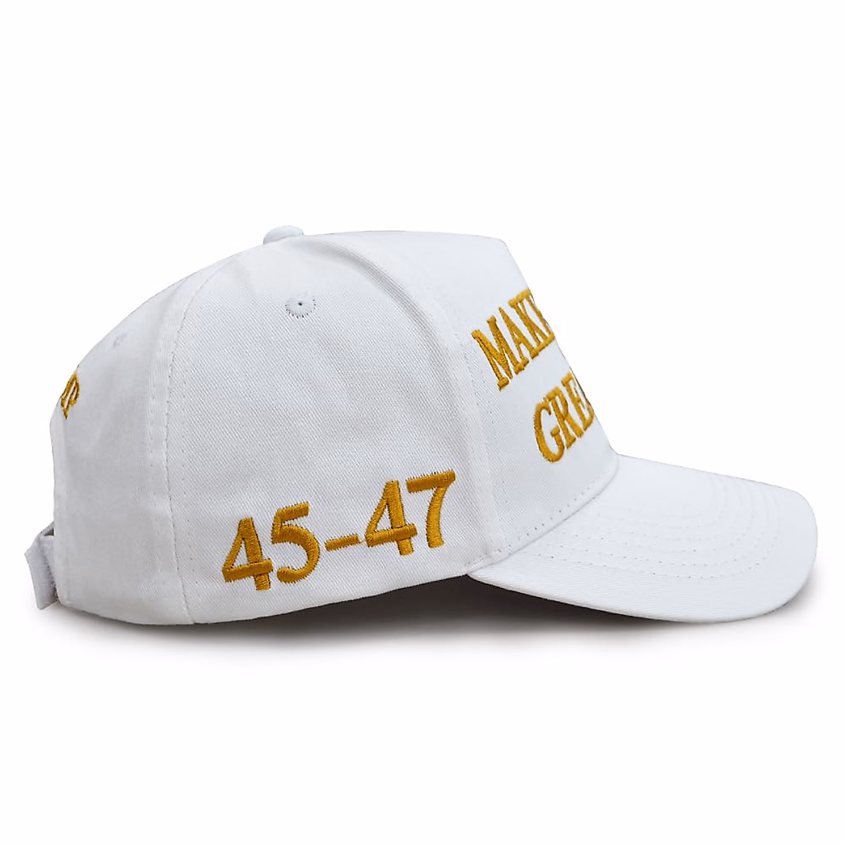 DISHIXIAO New Make America Great Again Hat Trump Letter Embroidery Baseball Cap MAGA 45-47 Peaked Cap White