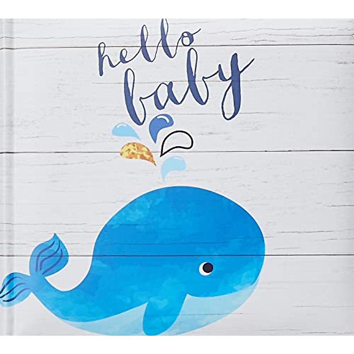 MCS 200-Pocket Baby 4x6 Photo Album with Writing Space, 8.5 x 8.5 Inches, Baby Blue Whale