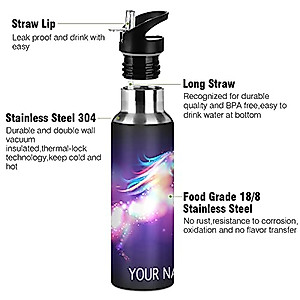 Unicorn Personalized Water Bottle Double Stainless Steel Insulated Simple Customized Cup