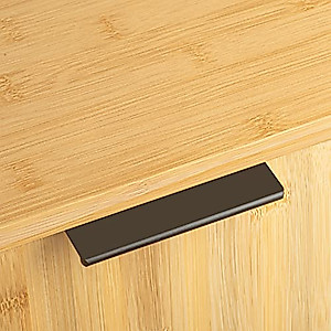 Trnnozu Bamboo 2 Door Cabinet, Buffet Sideboard Storage Cabinet, Buffet Server Console Table, Coffee Bar Accent Cabinets for Dining Room, Living Room, Kitchen, Hallway