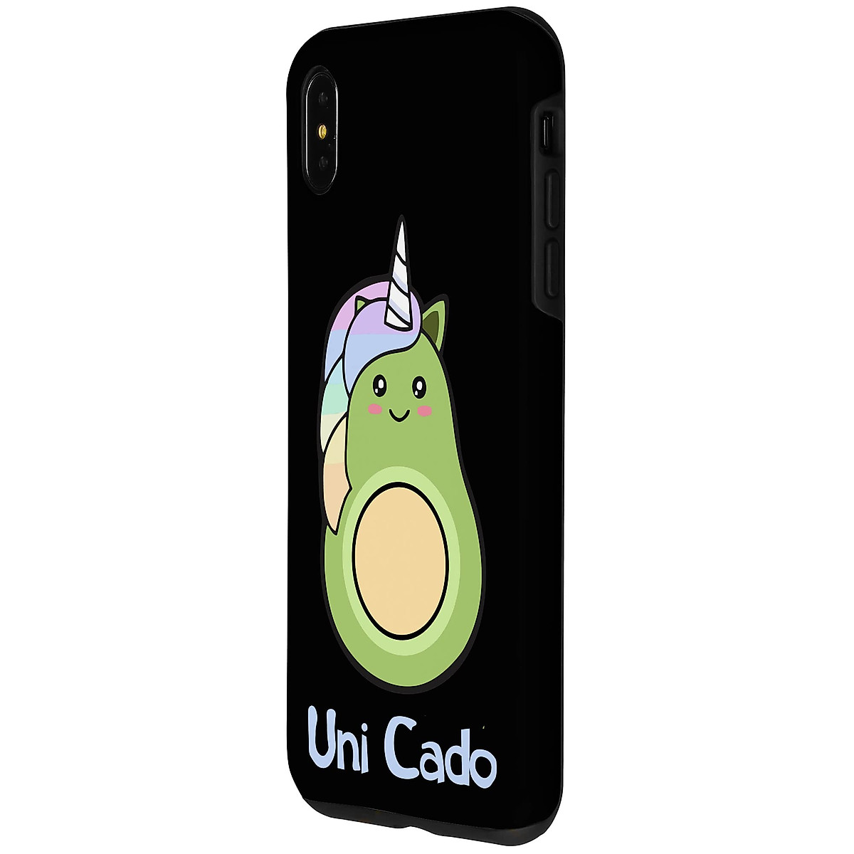 iPhone XS Max Uni Cado, Cute Avocado, Funny Unicorn, Guacamole, Vegan Case