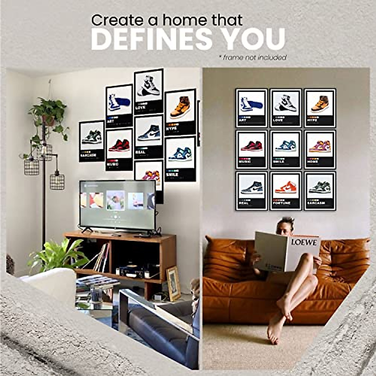 97 Decor Hypebeast Sneaker Poster - Hypebeast Room Decor, Hypebeast Wall Art Stuff, Sneakerhead Room Decor, Air Jordan Poster Painting, Jordan Shoe Poster for Wall Picture (8x10 UNFRAMED Prints)