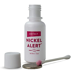 Nickel Alert Single Bottle - Perform 200+ At-Home DMG Spot Tests for Nickel in Metal (Jewelry, Watches, Buttons, Buckles) - Jewelry Test Kit for Nickel Allergy Protection