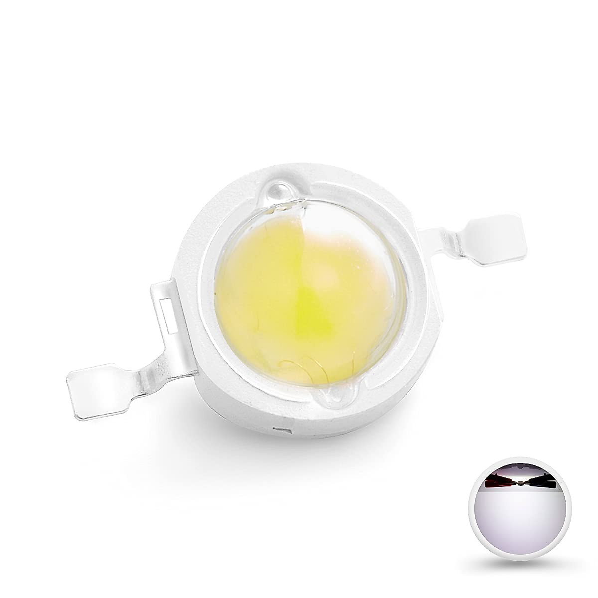 CHANZON 10 pcs High Power Led Chip 5W White (6000K - 6500K / 600mA - 700mA / DC 6V - 7V / 5 Watt) Super Bright Intensity SMD COB Light Emitter Components Diode 5 W Bulb Lamp Beads DIY Lighting