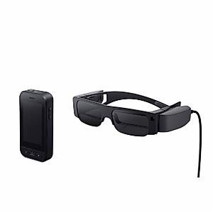 Epson Moverio BT-40S Smart Glasses with Binocular, 1080p, Transparent Displays and Intelligent Touch Controller, Black, Large