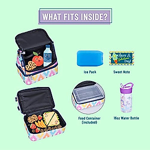 Wildkin Two Compartment Insulated Lunch Bag for Boys & Girls, Perfect for Early Elementary Lunch Box Bag, Ideal Size for Packing Hot or Cold Snacks for School & Travel Lunch Bags (Aztec)