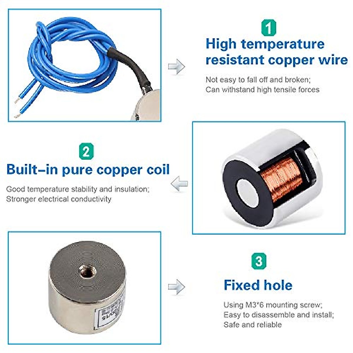 KEYESTUDIO 5V DC 25N Force Electric Lifting Magnet Solenoid Electromagnet Module for Arduino