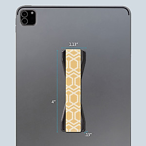 LoveHandle Tablet/XL Grip for Most Tablets and Large Smartphones, Black Elastic Strap Finger Grip with Black Base (LHT-01-Black)