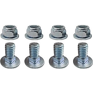 4pk 710-0451 710 0451 Stainless Steel Mounting Carriage Bolt Nuts kit fits Cub Cadet MTD 784-5580 710-0451 712-04063 Snowblower Skid Shoe (5/16-18)3/4"
