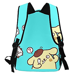 Cartoon Backpack Bookbags Daypack Pom-Pompurin Laptop Bookbag Shoulder Travel Sports Hiking Camping Daypack For Men Women