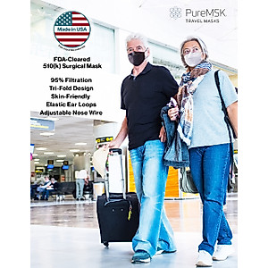 PureMSK Breathable Face Mask for Travel. Proprietary Filter Technology - Made in USA.