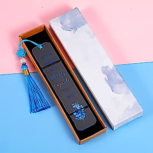 Book Lovers Gifts Inspirational Acrylic Bookmark with Tassel for Girls Boys Daughter Son Teen Friends Christmas Birthday Graduation Book Mark for Coworker Colleague Employee Farewell Leaving Gift