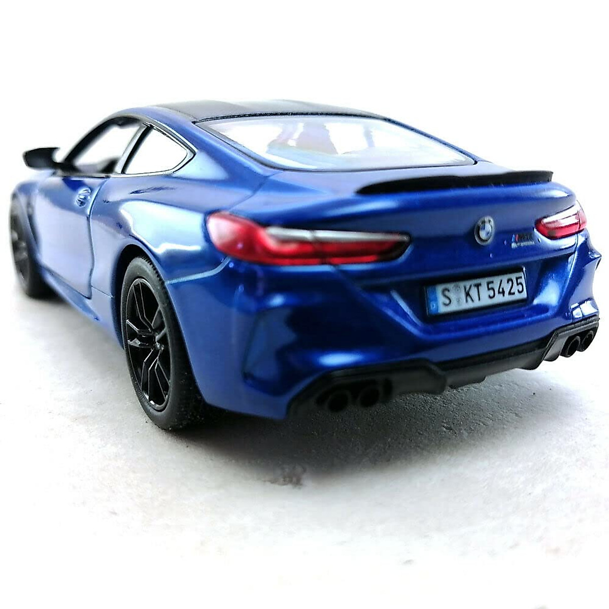 KiNSMART BMW M8 Competition Coupe Blue 5" 1:38 Scale Pullback Action Die Cast Metal Model Toy Race Car