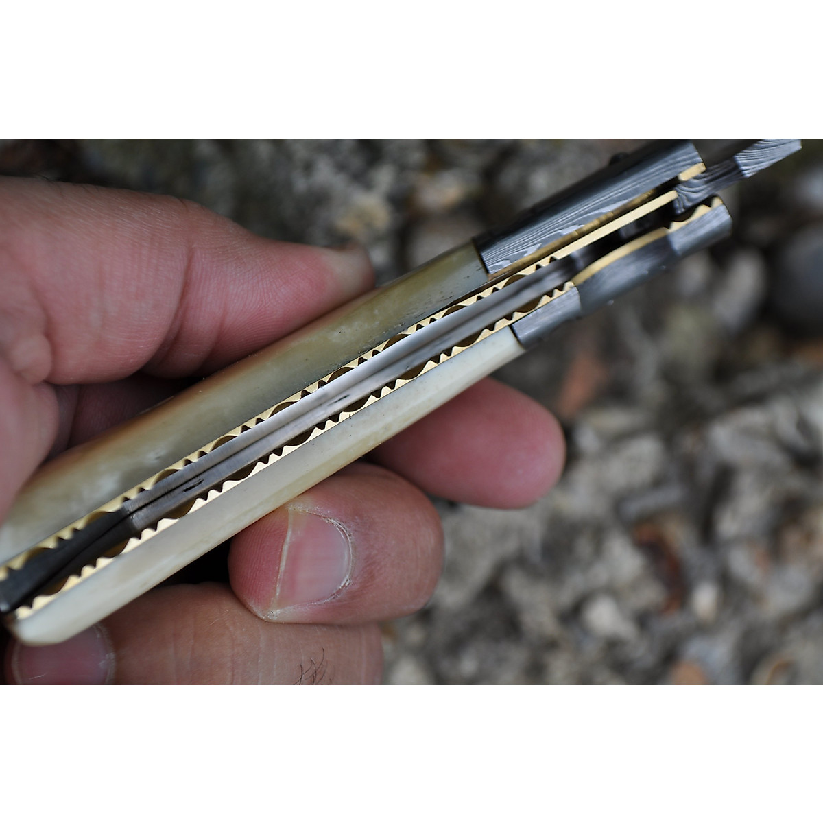 Perkin- Handmade Damascus Pocket Knife - Beautiful Folding Knife