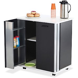 Safco Products 8963BL Refreshment Hospitality Cart, Black