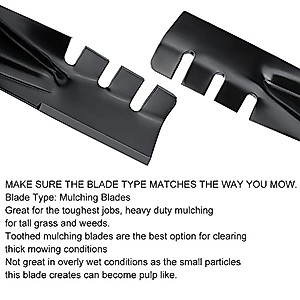 Grasscool 42 Inch Mower Mulching Blades for Troy Bilt Mustang Pony Bronco Cub Cadet 42'' XT1 XT2 LT42 LTX1040 RZT-L42 Lawn Mower Replace 942-0616 742-0616 942-04126 942-04308-X