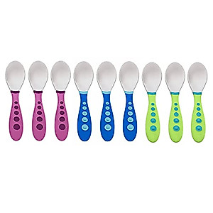 NUK First Essentials Kiddy Cutlery Spoons (Purple, Green & Blue)