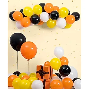 Ponamfo Orange Balloon Arch Kit - 120Pcs 18"+12"+10"+5" Yellow Mette Balloons Garland Kit Different Size as Birthday Party Balloons Gender Reveal Balloons Baby Shower Balloons Wedding Anniversary
