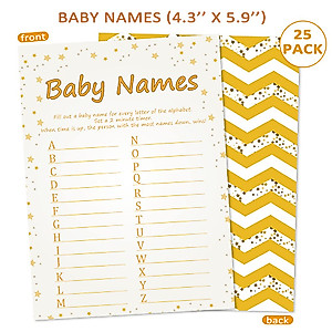 Pumpkin Baby Shower Invitations 5 Different Cards 25 Pack Gender Neutral Diaper Party Games Baby Names Thank You Cards Tickets Envelopes for Rustic Fall Autumn Halloween