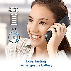 AT&T GL2101-2 DECT 6.0 2-Handset Cordless Home Phone with Call Block, Caller ID, Full-Duplex Handset Speakerphone, 2" White Backlit Display, Lighted Keypad (Graphite & Black)