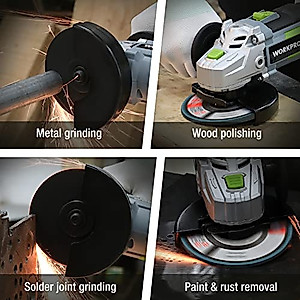 WORKPRO 5 Pack Zirconia Flap Disc, 60 Grit, Angle Grinder Sanding Disc, 4-1/2 inch Grinding Wheels, Flap Wheel Type#27 for Metal Grinding, Blending and Smooth Finishing