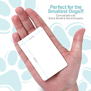 Cloverooke 100ct Extra Small Dog Diaper Liners, Disposable Absorbent Hygiene Pad for Female Heat, Booster Pad for Urinary Incontinence, Male Wrap Inserts.
