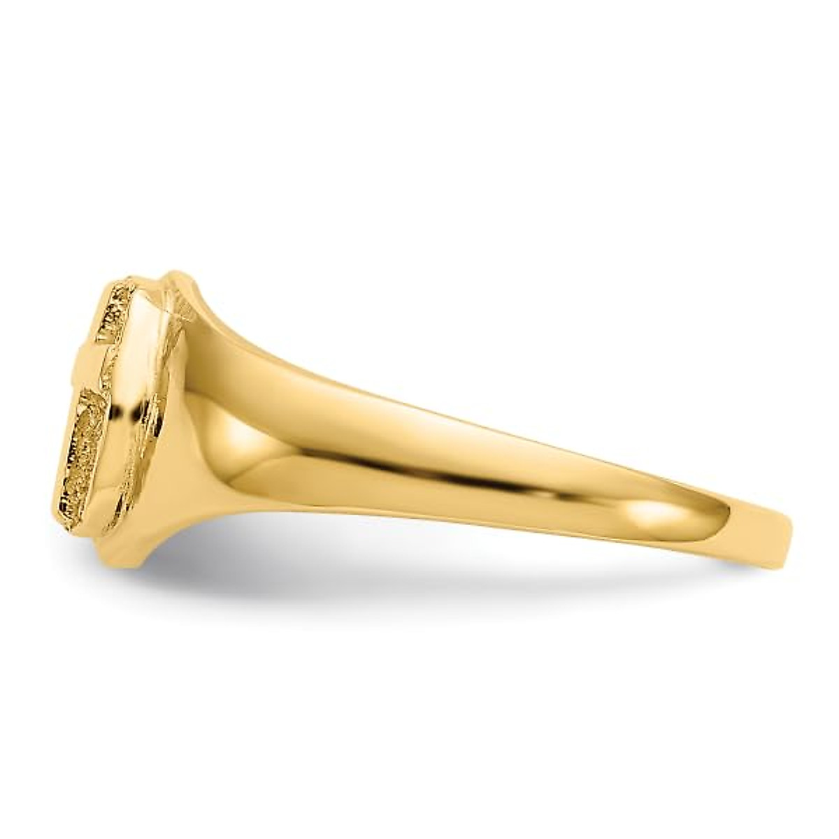 IceCarats 14K Yellow Gold Holy Cross Ring Christian Religious Band Size 4