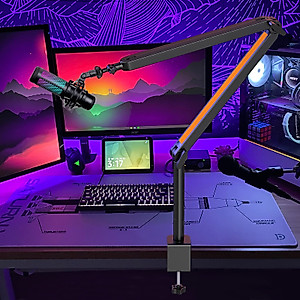 Mic Boom Arm Compatible with Fifine Microphone, Shure SM7B, MV7, Blue Yeti Mic, HyperX QuadCast Mic, Rode Podmic and Most Podcast Microphones, Premium Microphone Arm Stand by YOUSHARES