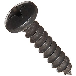 Small Parts 0812APP188B 18-8 Stainless Steel Sheet Metal Screw, Black Oxide Finish, Pan Head, Phillips Drive, Type A, #8-15 Thread Size, 3/4" Length (Pack of 50)
