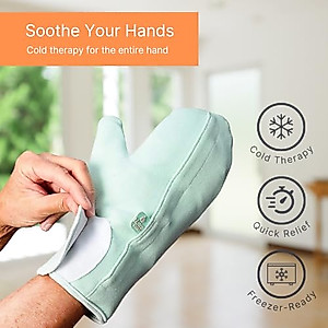 NatraCure Cold Therapy Mittens - Small/Medium - for Sore, Aching Hands, Working Hands, Arthritis, Neuropathy, Chemotherapy, Chemo Care Package for Women, Cryotherapy, Edema Relief, Hand, Finger Pain