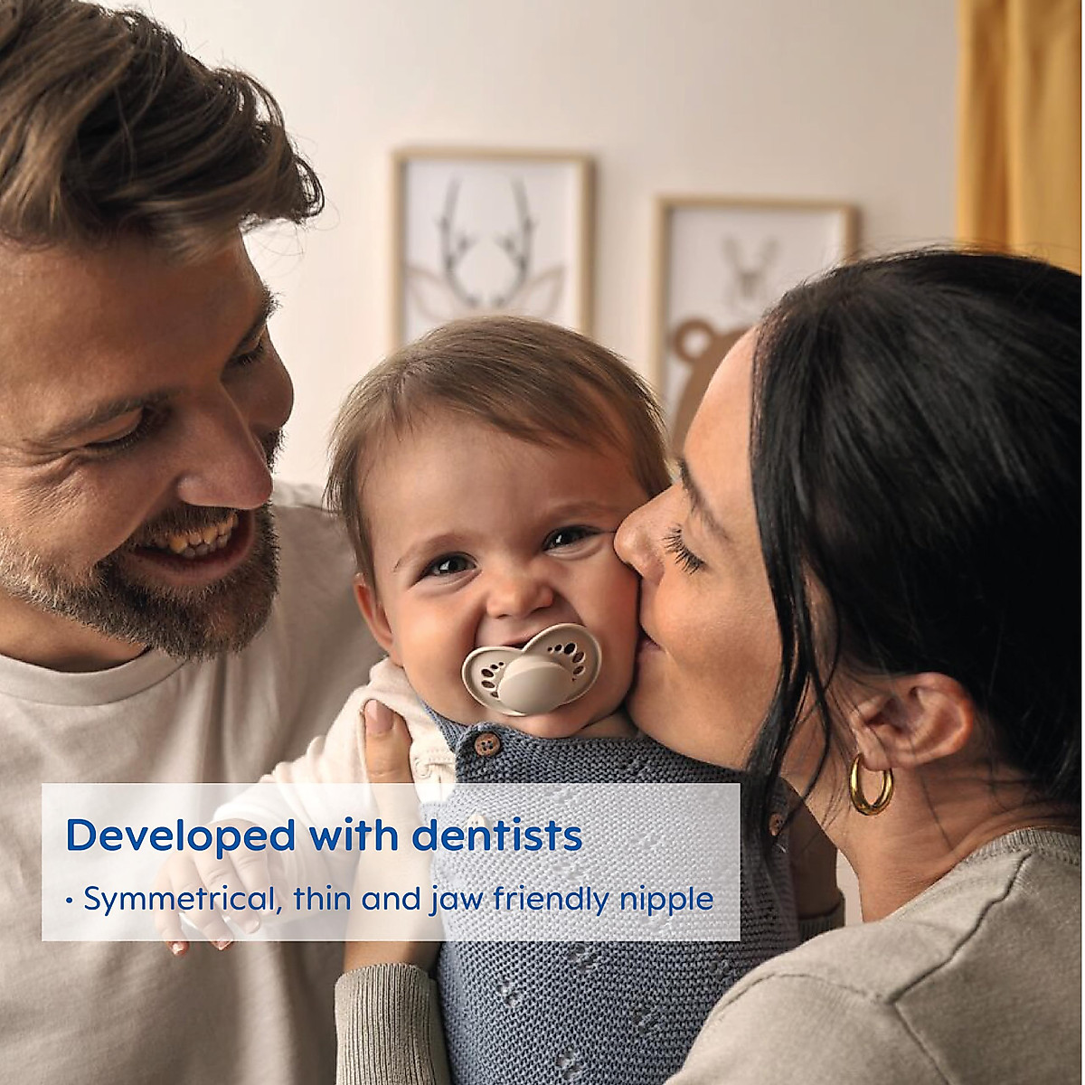 MAM Original Day & Night Baby Pacifier, Nipple Shape Helps Promote Healthy Oral Development, Glows in The Dark, 3 Pack, 6-16 Months, Boy,3 Count (Pack of 1)