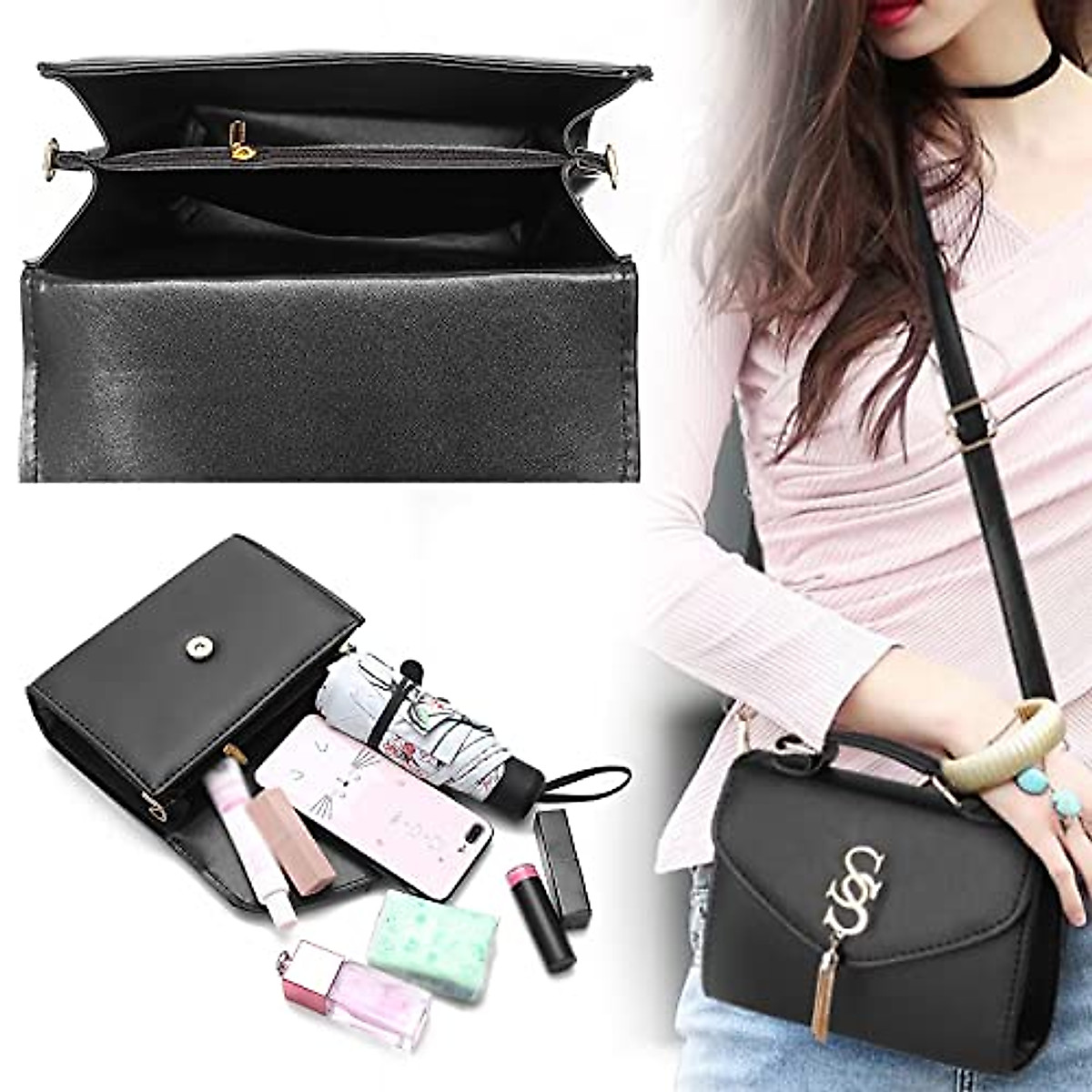 Crossbody Bags for Women Casual Fashion Handbag Adjustable Strap with Tassel Decoration Shoulder Bag Purse