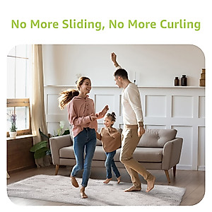 Rabenda 12 Pcs Grippers for Rugs, Non Slip Rug Pads for Hardwood Floors and Tiles, Reusable and Washable Rug Tape for Area Rugs, Dual Sided Adhesive Rug Pad Gripper Keep Corners Flat(Black)