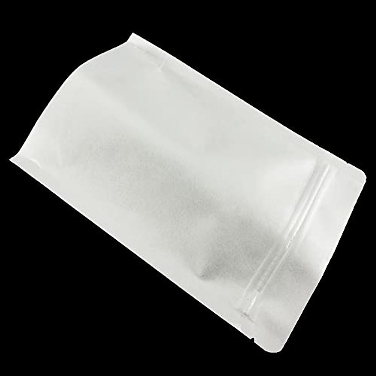 50 Pieces 3.5x5.5 inch White Kraft Paper Zipper Lock Resealable Bags Inner Aluminum Foil Stand up for Zip Bulk Food Storage Lock Airtight 5.1mil Mylar Bag