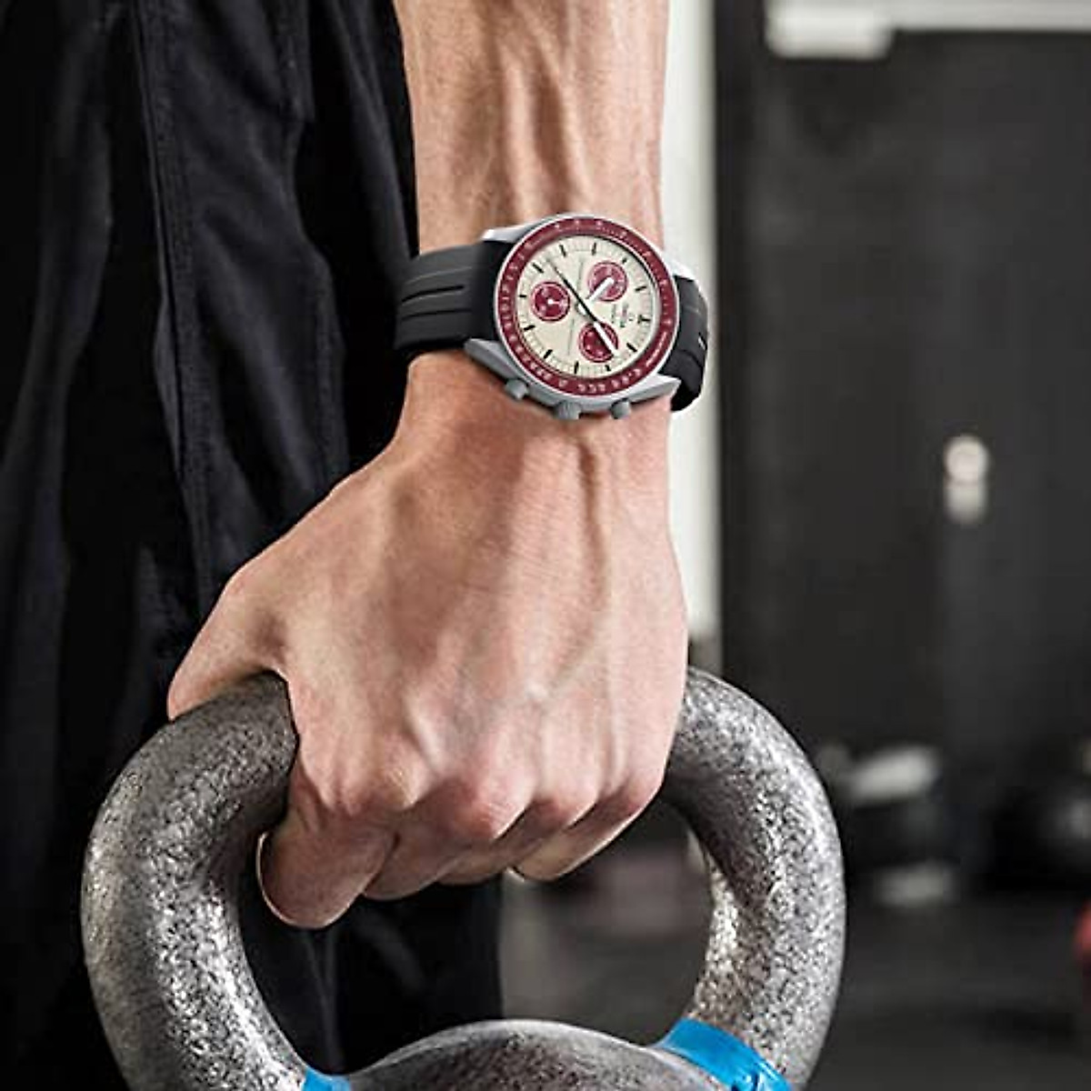 Bands for Moonswatch Watch,Curved No Gap Rubber Strap Compatible with Omega X Swatch Moonswatch Speedmaster/Rolex/SEIKO 20mm Watch,Swatch Omega Moonswatch Speedmaster Watch Replacement Band Men Women