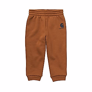 Carhartt baby boys Knit Long Loose Fit Sweatpants, Carhartt Brown, 6 Months US