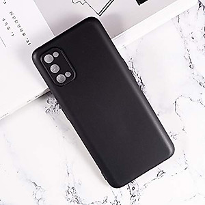 OPPO Realme 7 Pro Case, Scratch Resistant Soft TPU Back Cover Shockproof Silicone Gel Rubber Bumper Anti-Fingerprints Full-Body Protective Case Cover for OPPO Realme 7 Pro Sun Kissed Leather (Black)