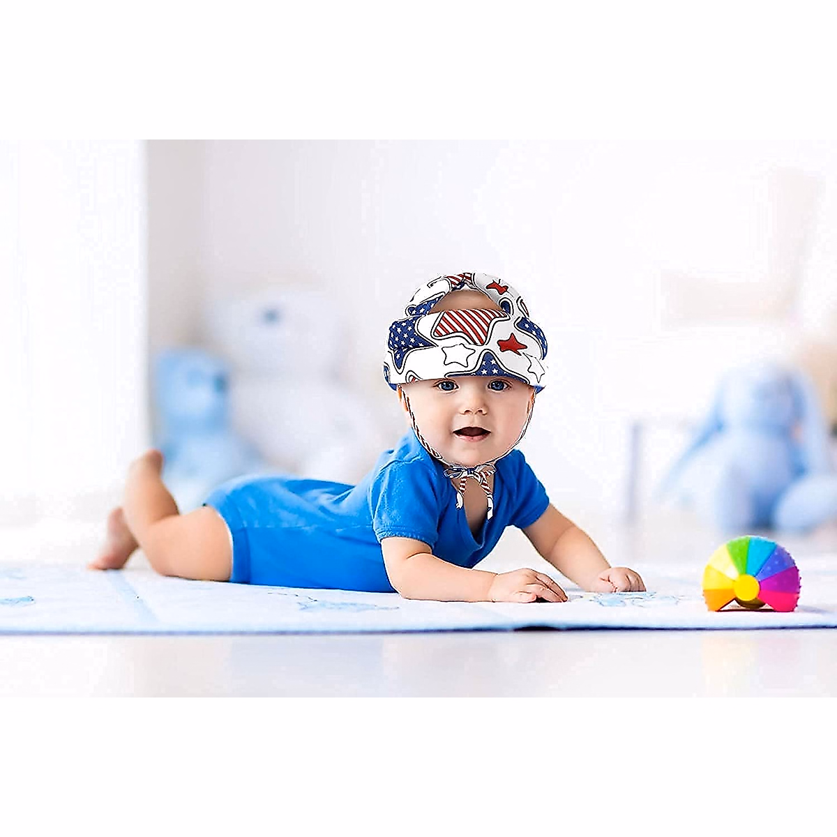 Blueice Baby Infant Toddler Children no Bumps Safety Helmet Head Cushion (Light Orange),blue-101