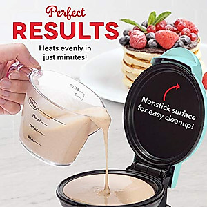 DASH Sous Vide Style Family Size Egg Bite Maker for Breakfast Bites, Sandwiches, Healthy Snacks or Desserts & & Mini Maker Electric Round Griddle for Individual Pancakes, Cookies