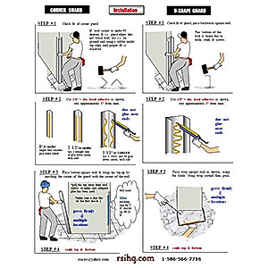 1 1/2" x 1 1/2" x 96" Stainless Steel Corner Guard, 22ga Includes 6 Tubes 10oz Adhesive, Pack of 10 Units Y
